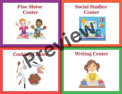 Classroom Center Signs Editable Classroom Decor Posters Back To