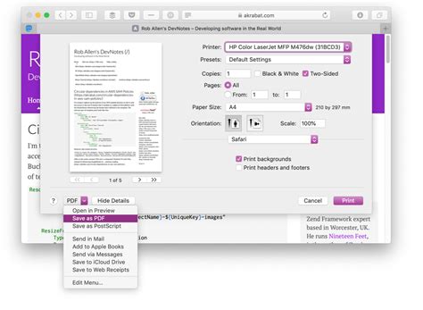 Keyboard Shortcut To Save As PDF On Mac Rob Allen