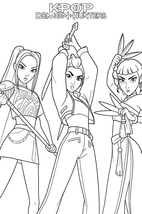Dibujos Para Colorear De Las Guerreras Kpop Kpop Demon Hunters In