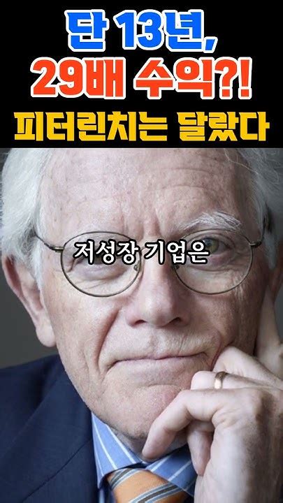 단 13년 29배 수익 피터린치는 달랐다 주식전략 재태크 피터린치 투자기회 매수타이밍 투자 주식초보 기본적