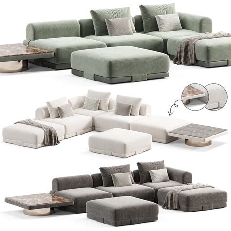 Insula Modular Sofa By Kettal 3d Model For Corona Cgmood