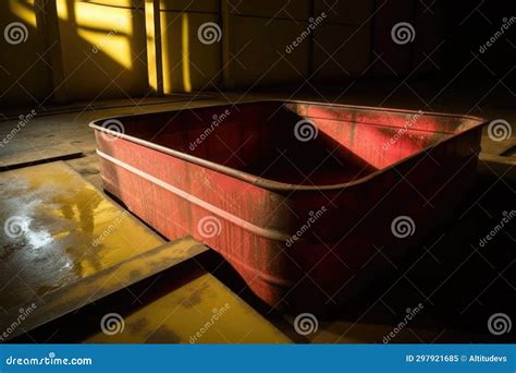 Industrial Vat In Partial Shadow For An Interesting Light Contrast