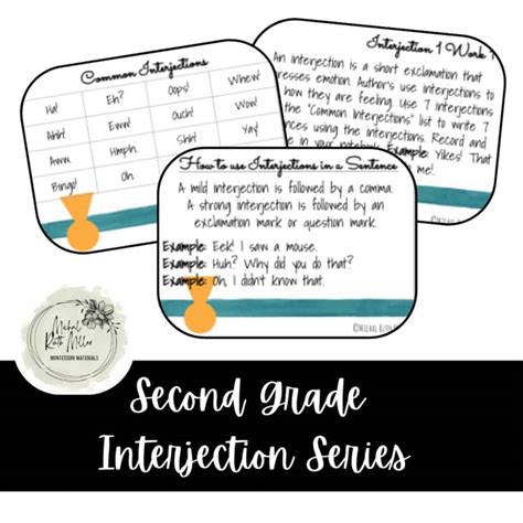 Second Grade Interjection Series Work By Michal Ruth Miller Tpt