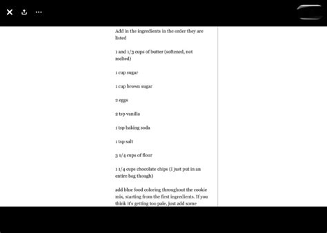 Blue Cookie Recipe Pdf