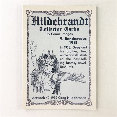 Hildebrandt Collector Cards 1992 9 Rendezvous 1981 Comic Images