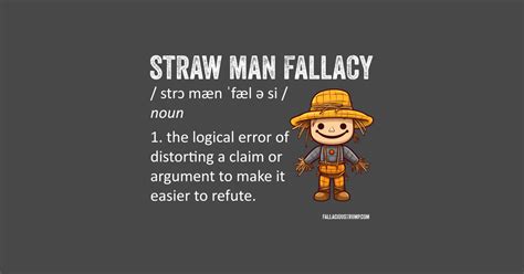 Straw Man Fallacy Definition Straw Man Fallacy T Shirt Teepublic
