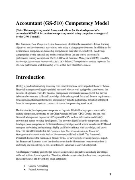 Accountant Competency Model Pdf Competence Human Resources