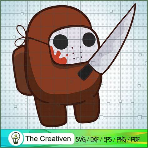 Jason Voorhees Among Us Horror Svg Among Us Svg Game Play Svg Funny Among Us Svg Games To