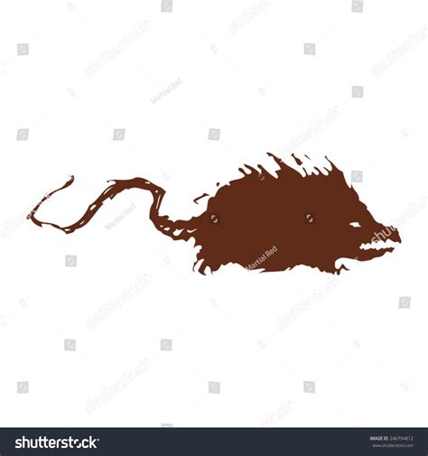 Giant Sewer Rat Flat Icon Apps Stock Vector Royalty Free 246794812