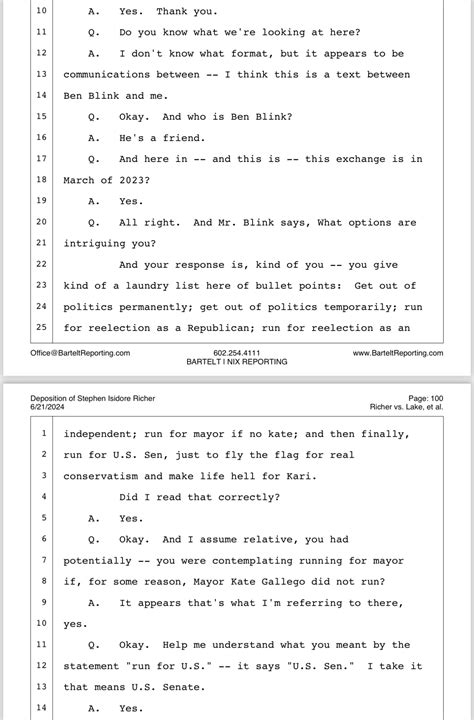 Breaking Maricopa County Recorder Stephen Richers Deposition
