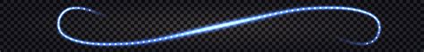 푸른 빛나는 소용돌이 물결이 휘청거린다 네온 조명 효과 반짝임 및 반짝이는 트레일 전기 충동 동적 트위럴 사이버 미래 지향적 디자인 요소 격리 벡터 일러스트 레이 션 Led