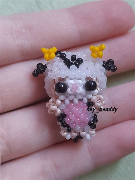 Котик из бисера | Бисер, Бисероплетение, Поделки