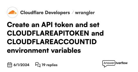 create an api token and set `cloudflare api token` and `cloudflare account id` environment