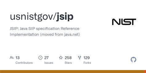 GitHub Usnistgov Jsip JSIP Java SIP Specification Reference Implementation Moved From Java Net
