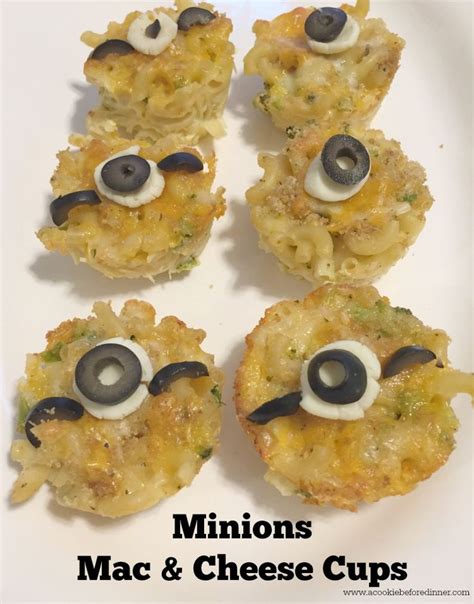 Minions Mac And Cheese Cups Recipe In 2025 Mac And Cheese Cups Mac