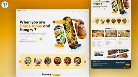 How To Design Restaurant Website Ui Ux Using Figma In 2022 Quicksnacks
