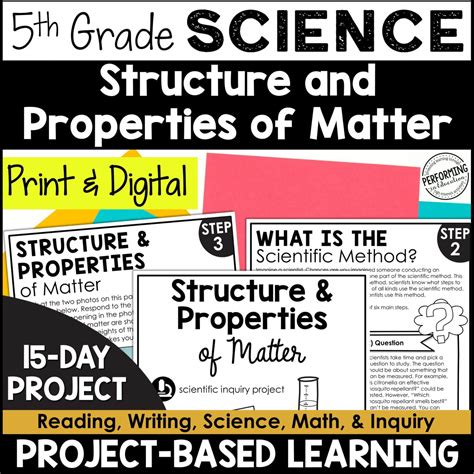 5th Grade Pbl Science Structure And Properties Of Matter Scientific Method Performing In