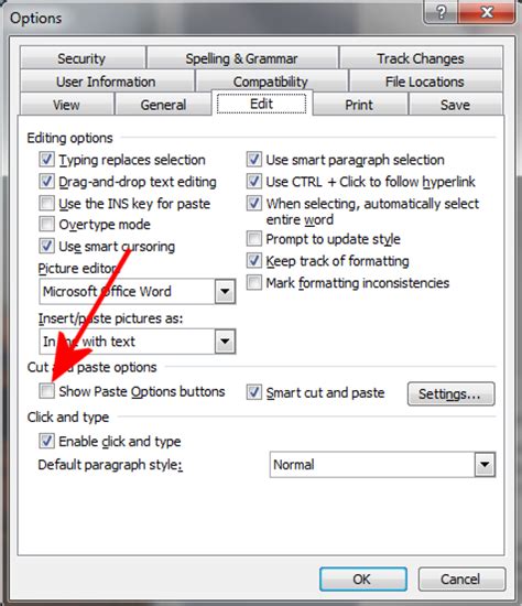 Getting Rid Of The Paste Options Button The Blork Blog