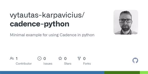 Github Vytautas Karpaviciuscadence Python Minimal Example For Using Cadence In Python