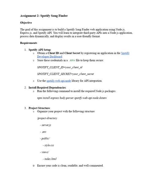 Assignment 2 Pdf Spotify Computer Programming