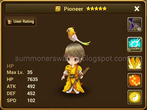 Pioneer Wind Summoners War