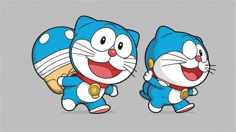 Doraemon Cartoon Character Illustration Premium Ai Generated Vector