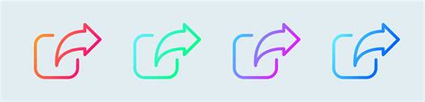 Share Line Icon In Gradient Colors Link Signs Vector Illustration 16213669 Vector Art At Vecteezy
