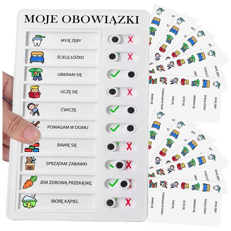 Tablica Motywacyjna Dla Dzieci Lista ObowiĄzkÓw Z ObowiĄzkami 10