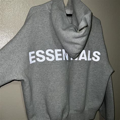Gray Essentials Fear Of God Hoodie Worn A Depop