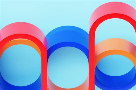 Premium Photo 3d Illustration Of Geometric Colorful Wave Surface