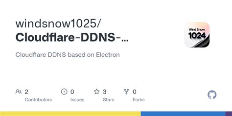 Github Windsnow1025cloudflare Ddns Desktop Cloudflare Ddns Based On Electron