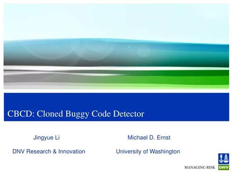 Ppt Cbcd Cloned Buggy Code Detector Powerpoint Presentation Free