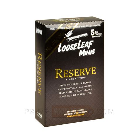 Loose Leaf Minis Reserve Blunt Wraps 8 Packs Of 5