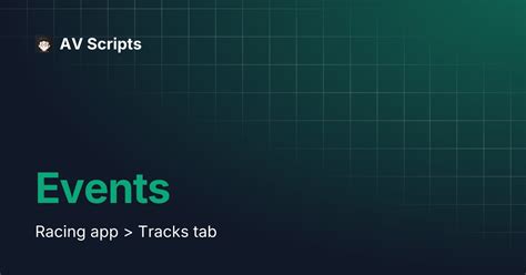 Events Av Scripts
