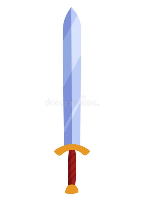 sword game icon vector cartoon game ui symbol stock vector