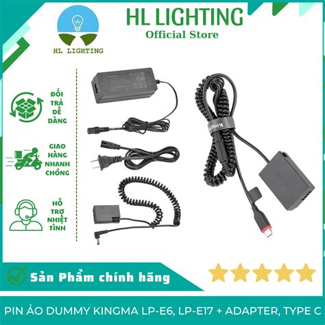 Pin ảo Dummy Kingma Lp E6 Lp E17 Adapter Type C Giải Pháp Quay