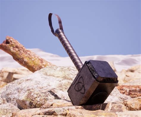 Artstation Thors Mjolnir Game Assets