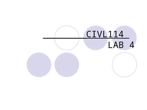 Ppt Civl114 Lab 4 Outline Exercise 1 Solving An
