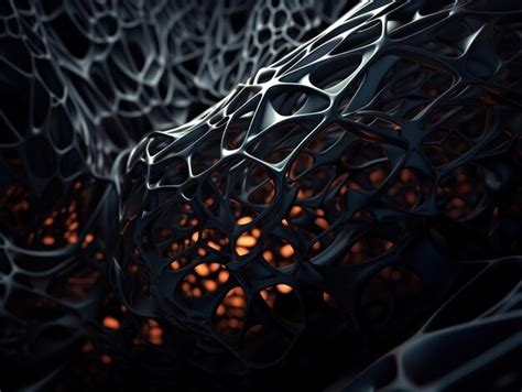 Premium Ai Image Dark Black Abstract Background An Abstract Image Featuring Organic Shapes And