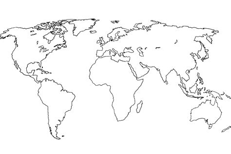 Blank World Map Printable