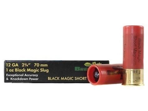Brenneke Usa Black Magic Short Mag Ammo 12 Ga 2 34 1oz Lead Rifled