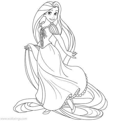 Princess Rapunzel Coloring Pages Molon Printable