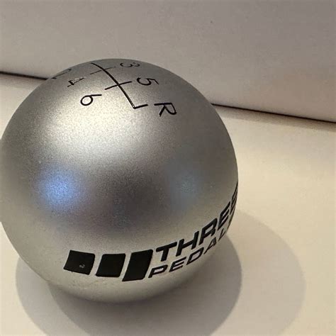 Billet Aluminum T56 Shift Knob Silver With Black Fill Three Pedals