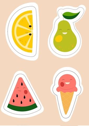 Вырезалки на 4 года (овощи и фрукты) — Все для детского сада