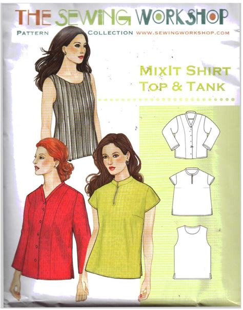 The Sewing Workshop Mixit Shirt And Tank Size Xs Xxl Uncut Sewing Pattern