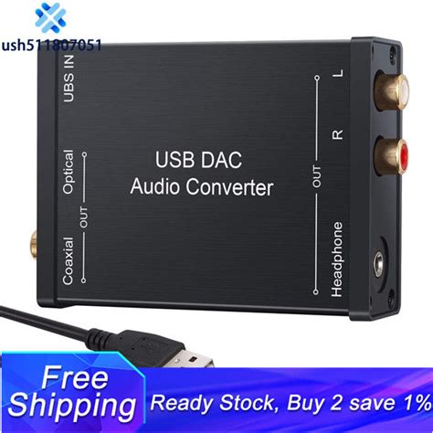 USB To SPDIF Coaxial RCA And Mm Headphone Jack Converter USB DAC Optical Audio Adapter USB