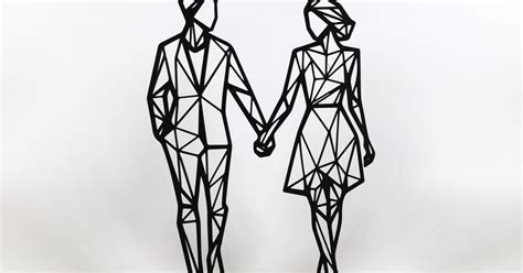 Geometric Low Poly Valentines Couple By Phaseworksca Download Free Stl Model