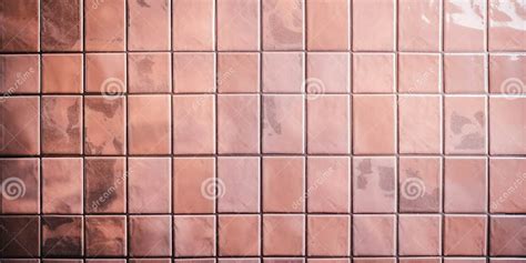 Background With Small Glossy Light Pink Rectangular Tiles Generative