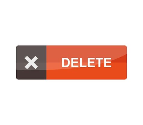 premium vector delete button