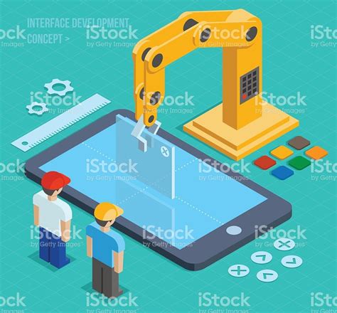 Vector 3d Isometric User Interface Development Concept Application